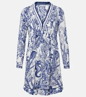 Poupette St Barth Ola Printed Minidress - Blue