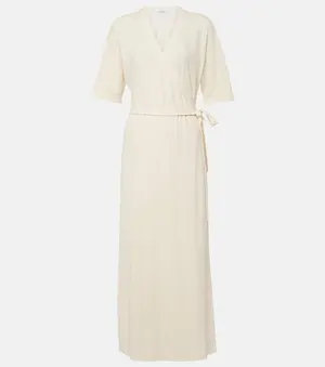 Max Mara Linen-blend Wrap Dress