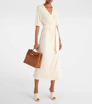 Max Mara Linen-blend Wrap Dress