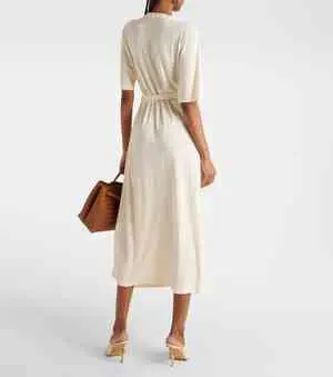 Max Mara Linen-blend Wrap Dress