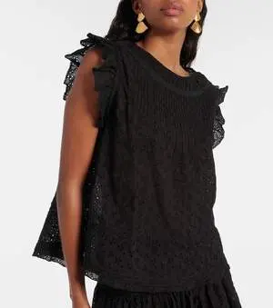 Poupette St Barth Galia Ruffled Top