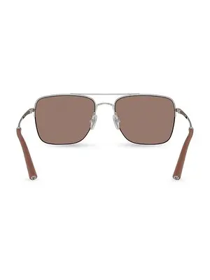 OLIVER PEOPLES X ROGER FEDERER R-2 56mm Aviator Sunglasses
