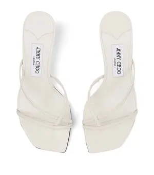 JIMMY CHOO Etana 50 Leather Heeled Mules