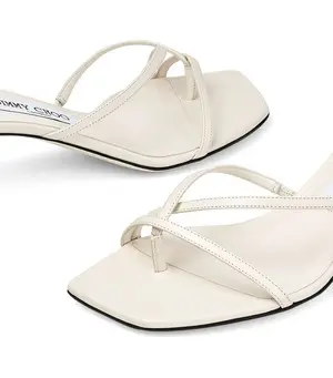 JIMMY CHOO Etana 50 Leather Heeled Mules