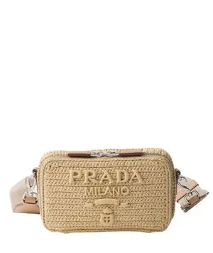 Prada Crochet Brique Bag - Natural