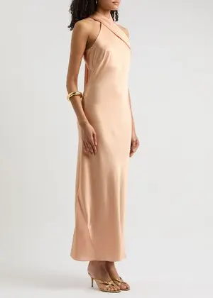 Galvan Pandora Satin Maxi Dress
