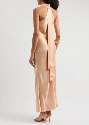 Galvan Pandora Satin Maxi Dress