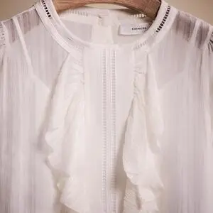 COACH® Restored Ruffle Blouse