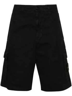 Stone Island Straight Hem Shorts For Men