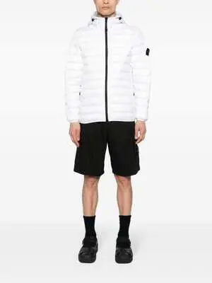 Stone Island Compass-badge Cotton Cargo Shorts - Black