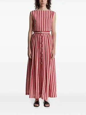 DESTREE Irving Striped High-waisted Skirt