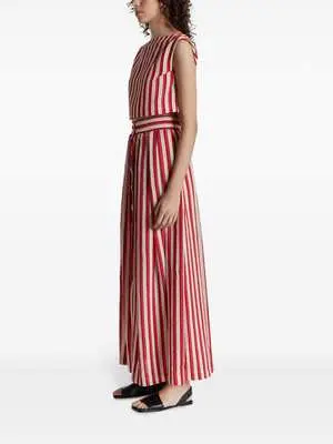 DESTREE Irving Striped High-waisted Skirt