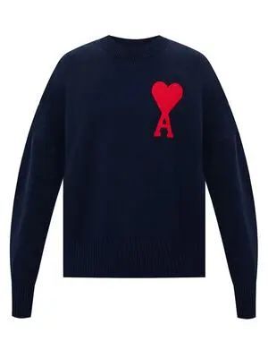 Ami Paris Embroidered Knitwear For Men