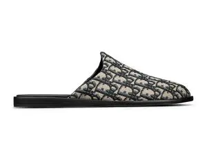 Dior Indior Oblique Jacquard Mule - Beige/black Dior Oblique Jacquard