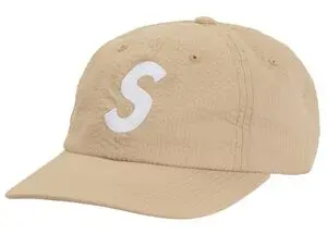 Supreme Seersucker S Logo 6 Panel Cap - Tan
