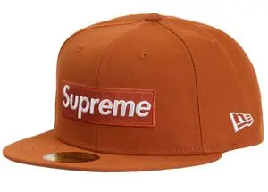 Supreme Supreme MLB Teams Detroit Box Logo New Era 59Fifty Fitted Cap Burnt Orange