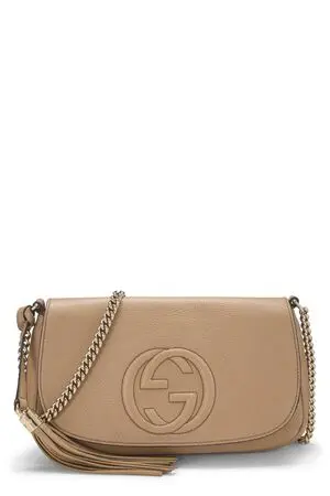 Gucci Grained Leather Soho Chain Flap Crossbody