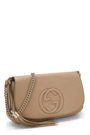 Gucci Grained Leather Soho Chain Flap Crossbody