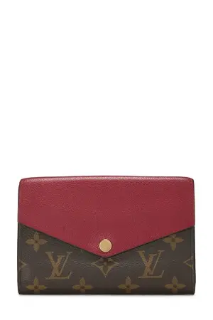 LOUIS VUITTON Monogram Canvas Pallas Compact Wallet - Red