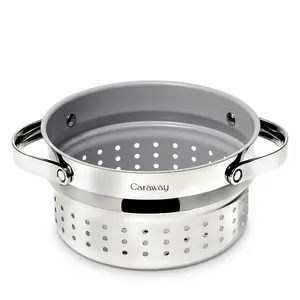 CARAWAY Stainless Steel Nonstick Saucepan Steamer - Silver