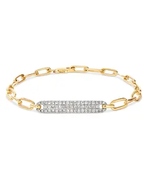 Bloomingdale'S Diamond Pave Oval Link Bracelet - White/gold