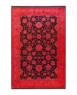 Bloomingdale'S Fine Vibrance M1369 Area Rug, 6'3 X 9'5 - Red