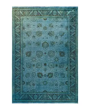 Bloomingdale'S Fine Vibrance M1560 Area Rug, 6'1 X 9 - Blue