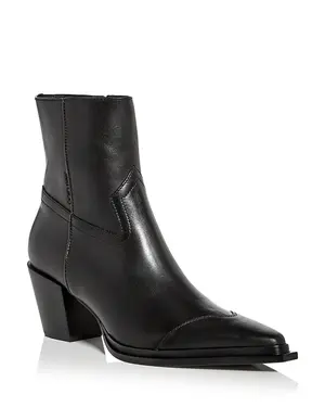 Grungy Leather Ankle Boots