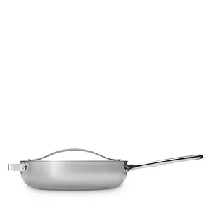 CARAWAY Steel Saute Pan & Lid - Stainless