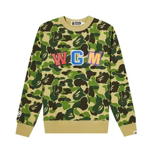 A BATHING APE Camo Shark Crewneck