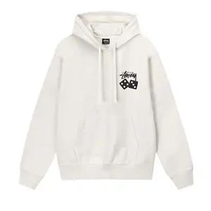 StÜssy Dice Pigment Dyed Hoodie - White