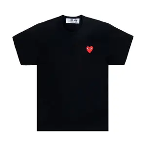 Play Comme Des Garcon Comme Des Garçons Short-sleeve Play T-shirt With Red Heart 'black' Black