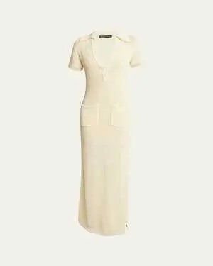 Proenza Schouler Proenza Schouler Auden Textured Knit Maxi Dress - Yellow
