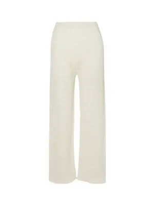 LAUREN MANOOGIAN Smocked Textured Flared Pants
