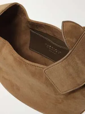 Gabriela Hearst Soft Demi Suede Clutch - Brown