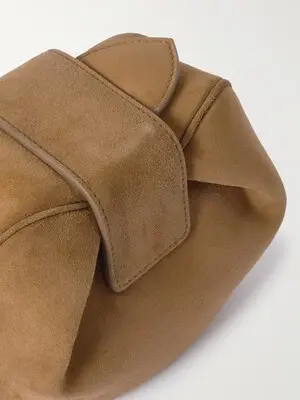 Gabriela Hearst Soft Demi Suede Clutch - Brown