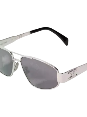 Celine Triomphe Aviator Sunglasses - Silver