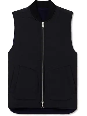 Mr P. Reversible Padded Wool-blend Gilet