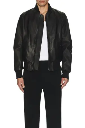 SCHOTT Lightweight Leather Bomber Jacket