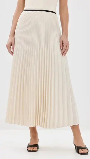 Jenni Kayne Pleated Midi Skirt - Ivory