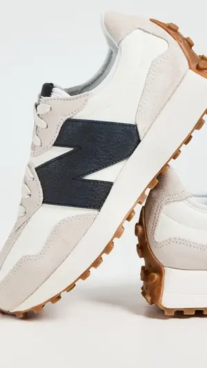 NEW BALANCE 327 Lace-up Sneakers - Beige/black