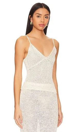 ASTA RESORT Carolina Camisole - Ivory Sequin