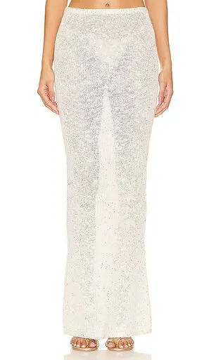 ASTA RESORT Carolina Skirt - Ivory Sequin