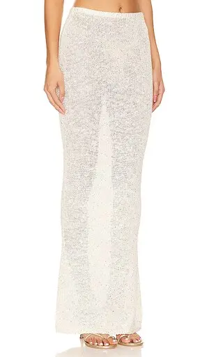 ASTA RESORT Carolina Skirt - Ivory Sequin