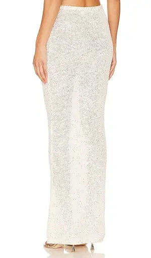 ASTA RESORT Carolina Skirt - Ivory Sequin