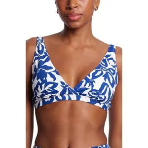 Hanky Panky Hanky Panky Wrap Front Bikini Top Poolside Print