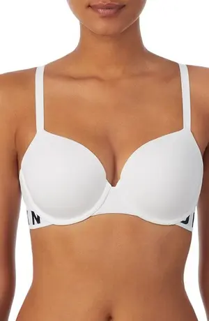 Dkny Cozy Boyfriend T-shirt Bra - White