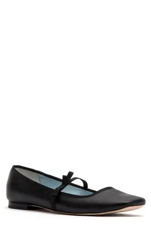 FRANCES VALENTINE Square-toe Mary Jane Flat - Black 2