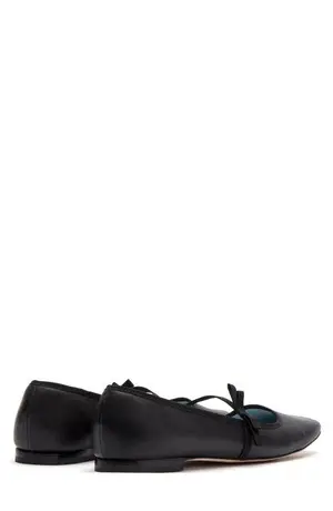 FRANCES VALENTINE Square-toe Mary Jane Flat - Black 2