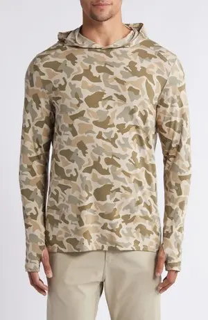 FREE FLY Upf 50+ Hoodie - Barrier Island Camo